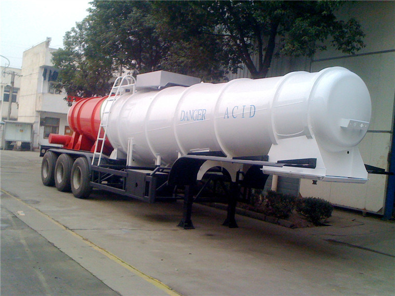 3 Axle V Shape Heavy Duty Semi Trailers 19M3 20M3 21M3 For Sulfuric Acid